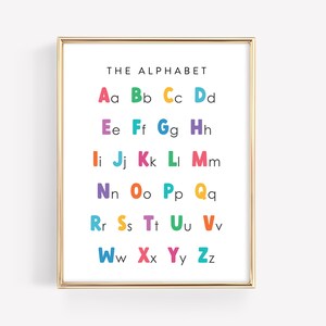 Alphabet Poster · Educational Rainbow ABC Printable · Montessori ...