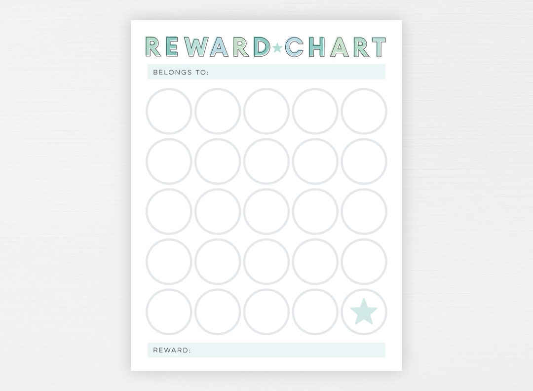 Chore Reward Chart Printable Chore Chart Chore or Potty Training ...