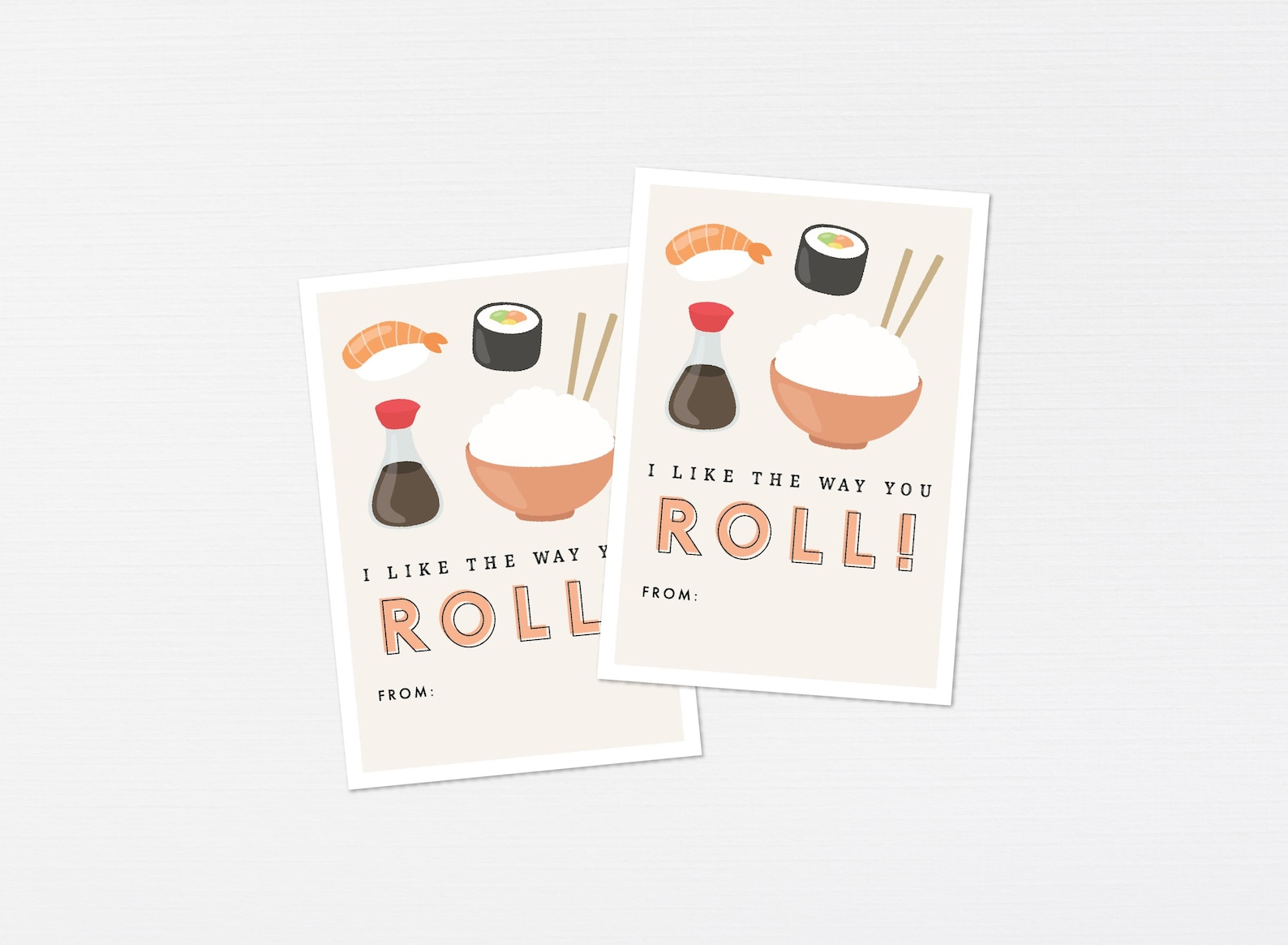 Sushi Valentine Tags · Printable Classroom Valentine Happy Valentine's ...