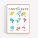 World Continents Education Printable Homeschool Learning Montessori ...