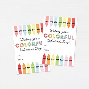 Crayon Kids Valentine Tags · Printable Classroom Valentines · Happy ...