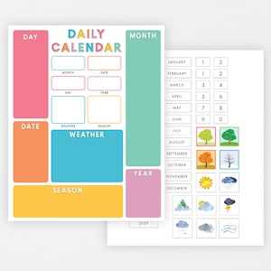 Child Calendar Printable · Montessori Preschool Classroom Educational ...