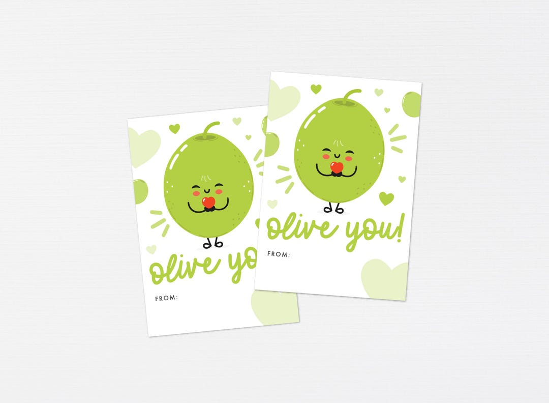 Olive You Tag · Valentine Funny Anniversary Kids Tag · Olive Printable ...