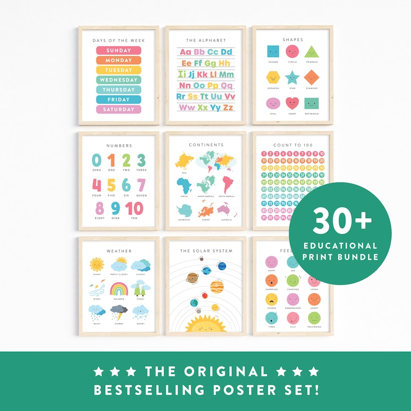 Colors Poster Playroom - Etsy