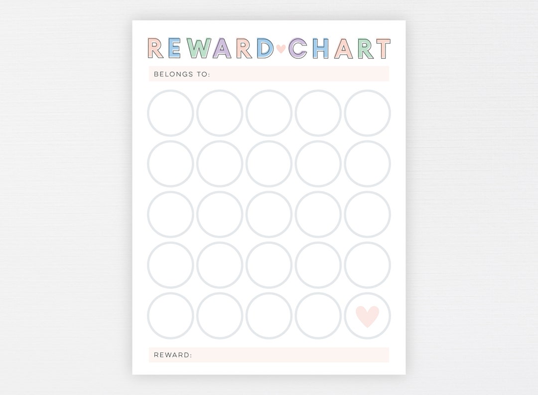 Chore Reward Chart Printable Chore Chart Chore or Potty Training ...