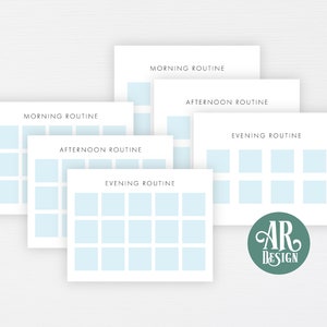 Daily Visual Routine Charts Cards Weekly Daily Chore Bundle Routine ...