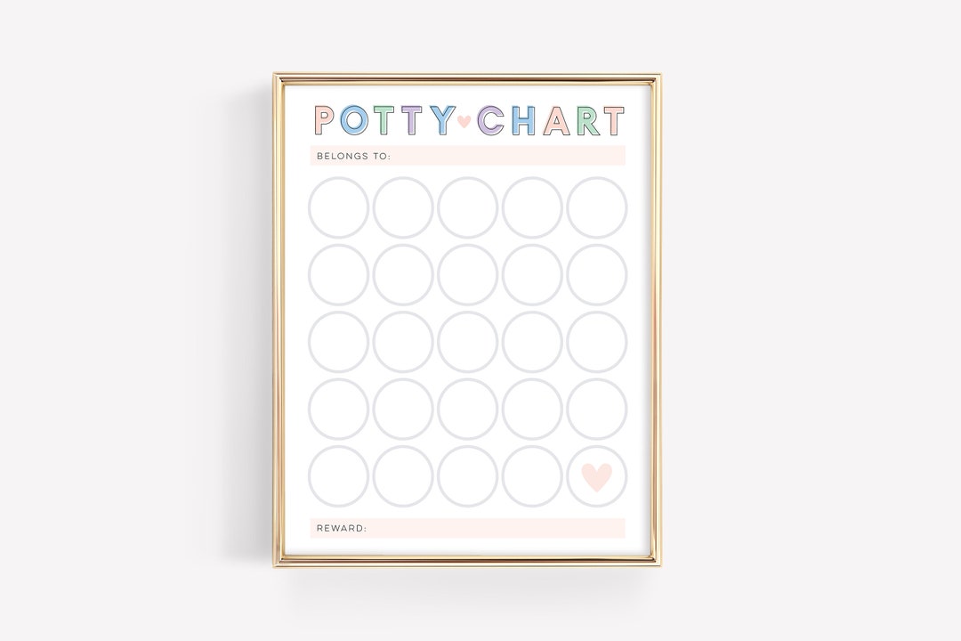 Potty Training Chart · Printable Toddler Potty Time Chart · Potty ...