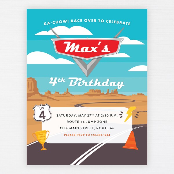 Route 66 Invitation - Etsy