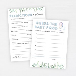 Ocean Baby Shower Games Bundle Set of 11 Under the Sea Printable Party ...