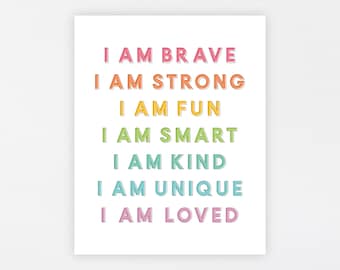 I Am Brave Printable - Etsy