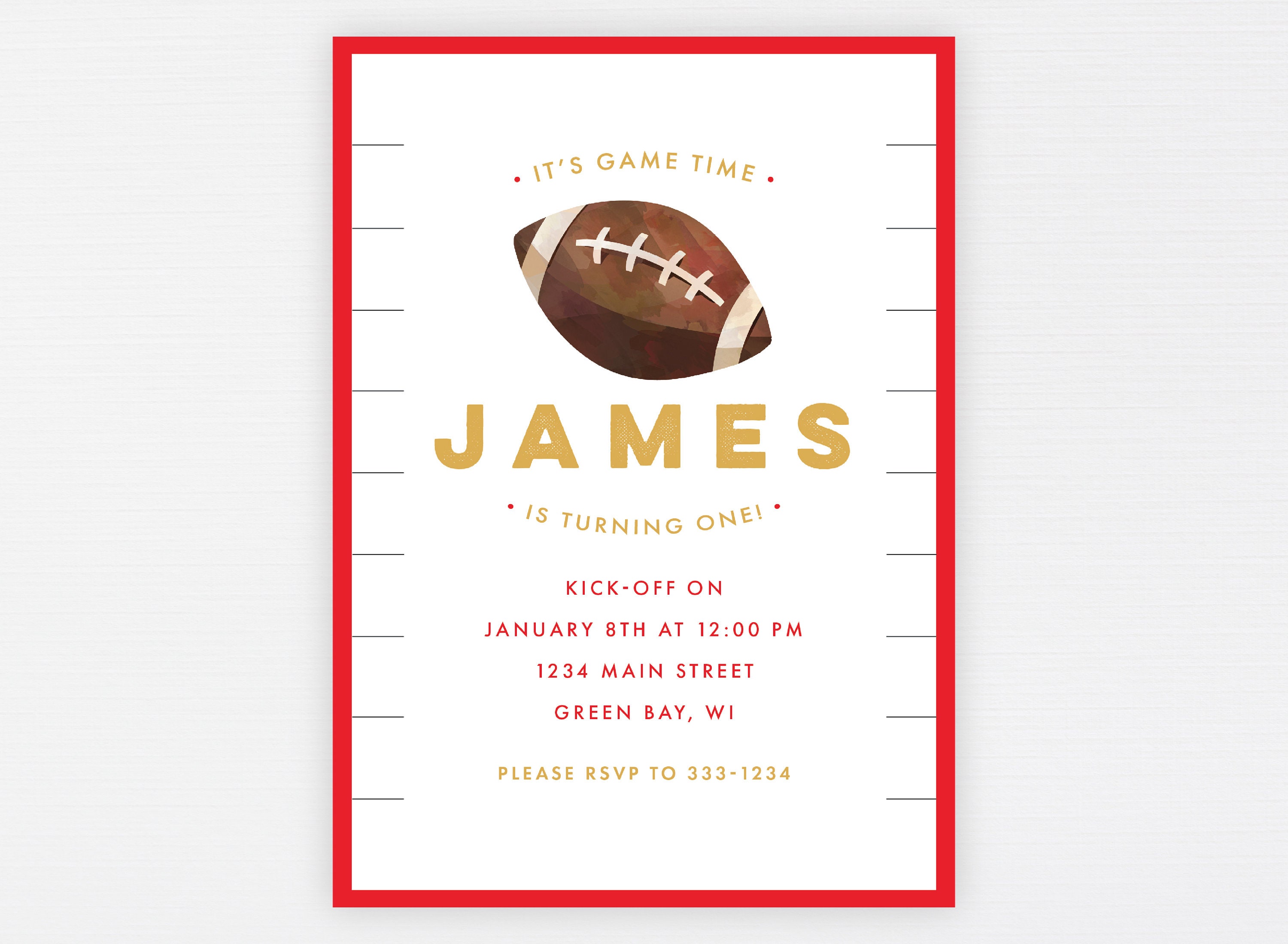 Football Invitations 49ers