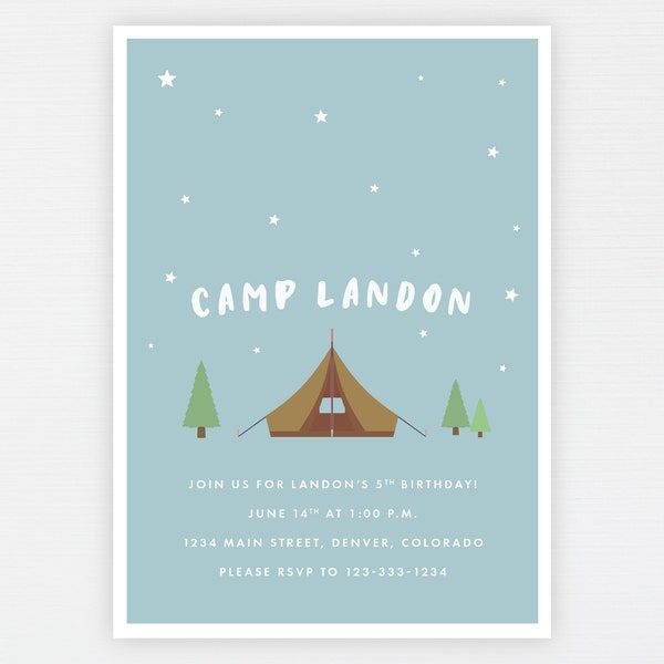 Camping Invite - Etsy