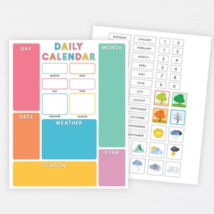 Child Calendar Printable Montessori Preschool Classroom | Etsy