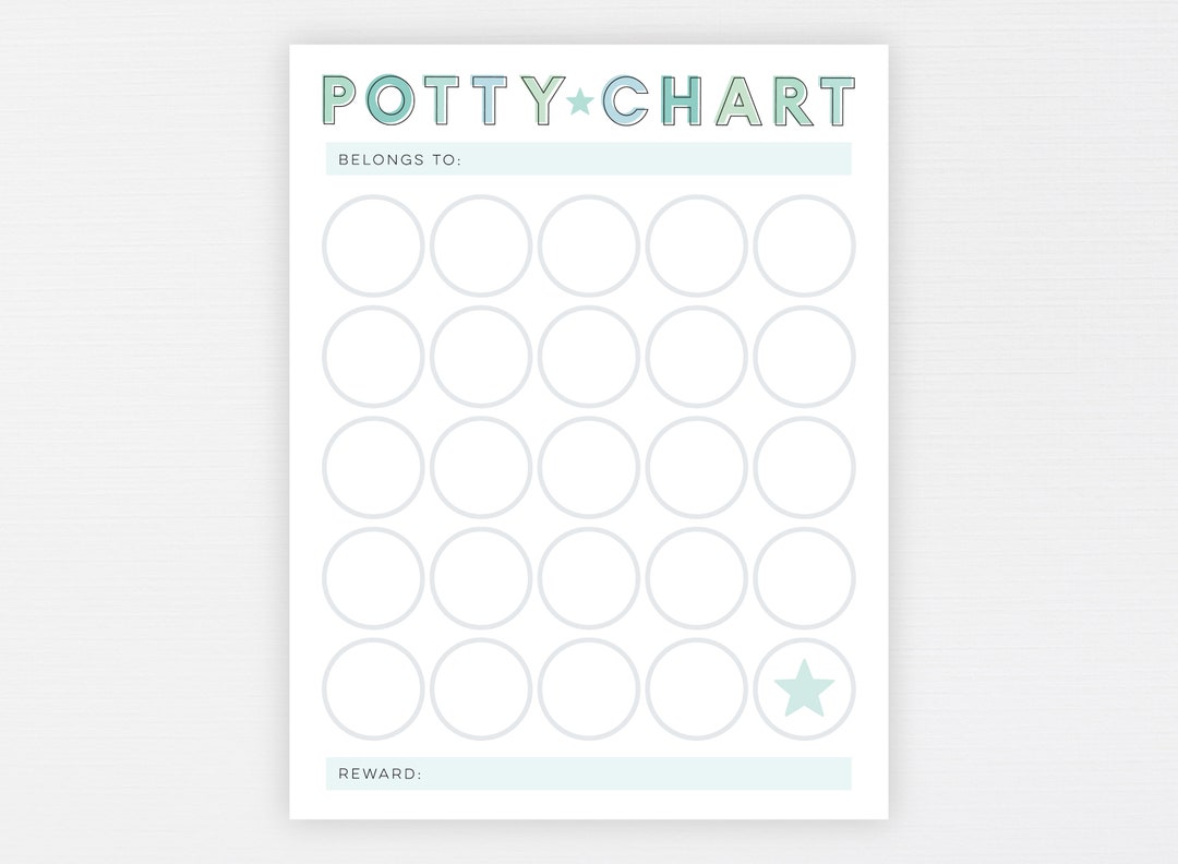 Potty Training Chart Printable Toddler Potty Time Chart - Etsy