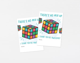 Valentine's Day Rubix Cube Themed - Gift Tag - Etsy