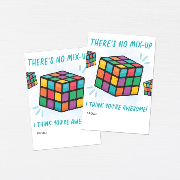 Rubiks Cube Valentine - Etsy