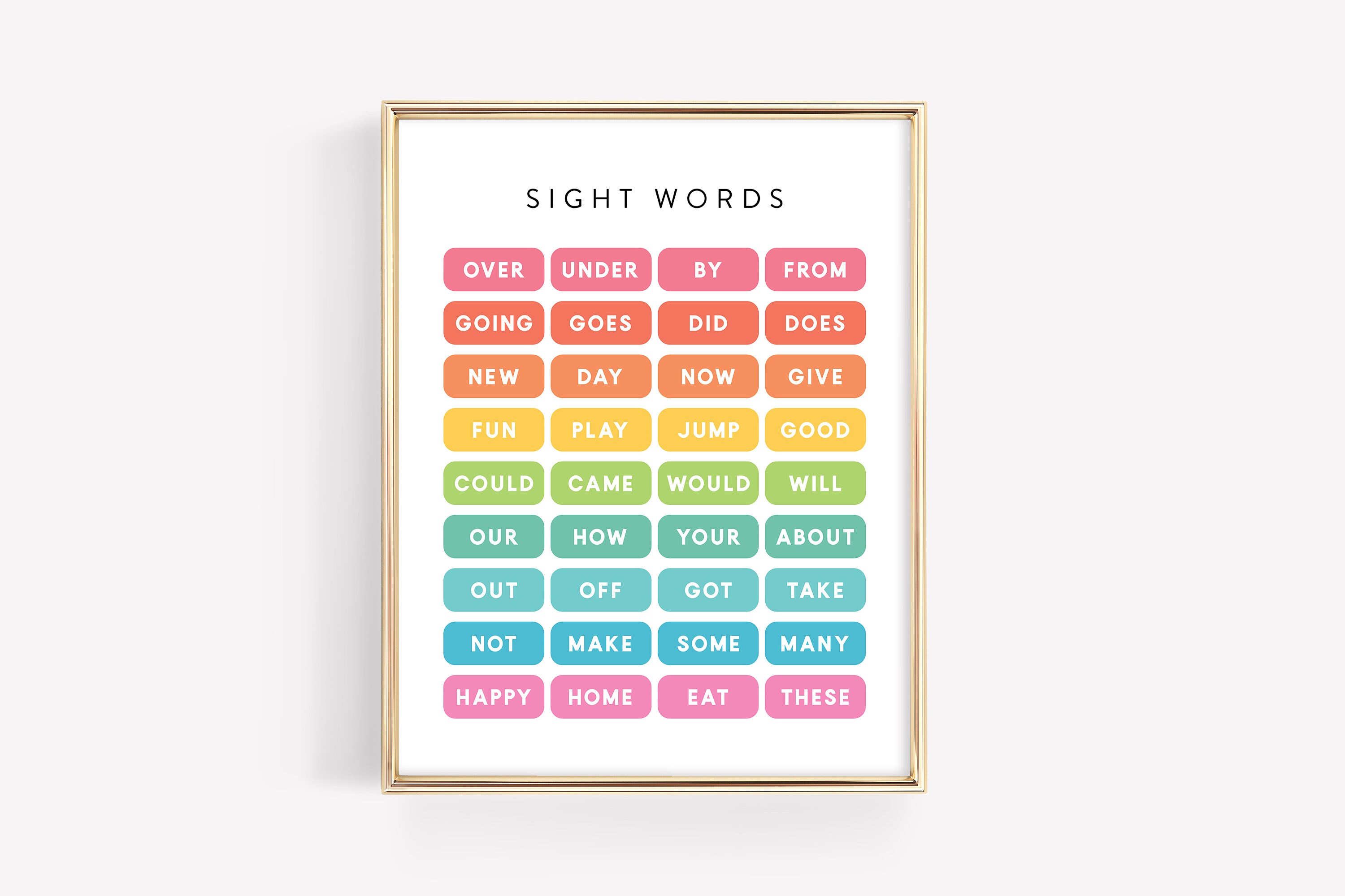 Sight Words (set 3) Education Printable · Reading Spelling Aid ...