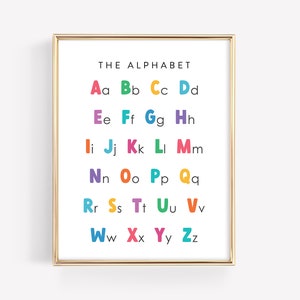 Alphabet Poster · Educational Rainbow ABC Printable · Montessori ...