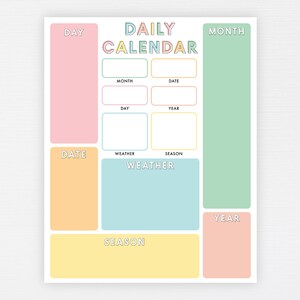 Child Calendar Printable · Montessori Preschool Classroom Educational ...