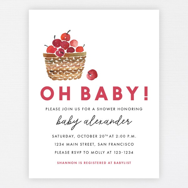 Apple Baby Shower - Etsy