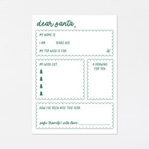 Letter to Santa · Kids Christmas Wish List · Kids Activity · Fill in ...