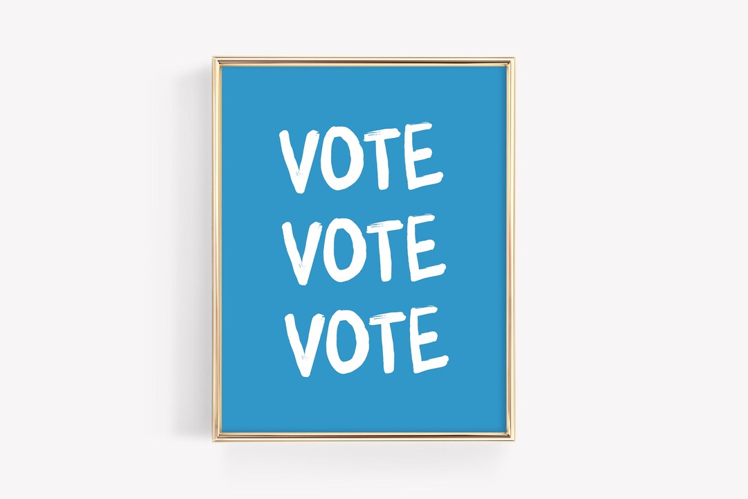 Vote Vote Vote Art Print · Activist Apartment Home Printable · Colorful ...
