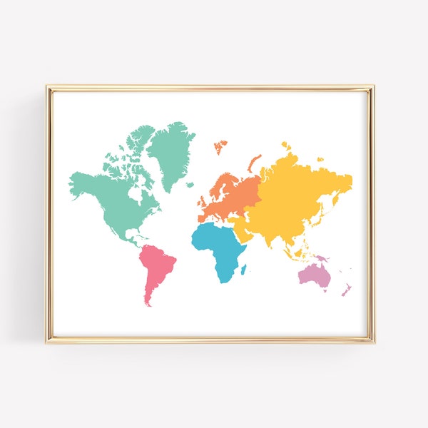 Continents - Etsy