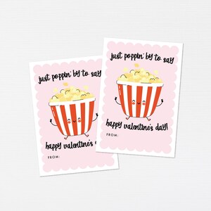 Popcorn Kids Valentine Tags Poppin' by Friends Printable Classroom ...
