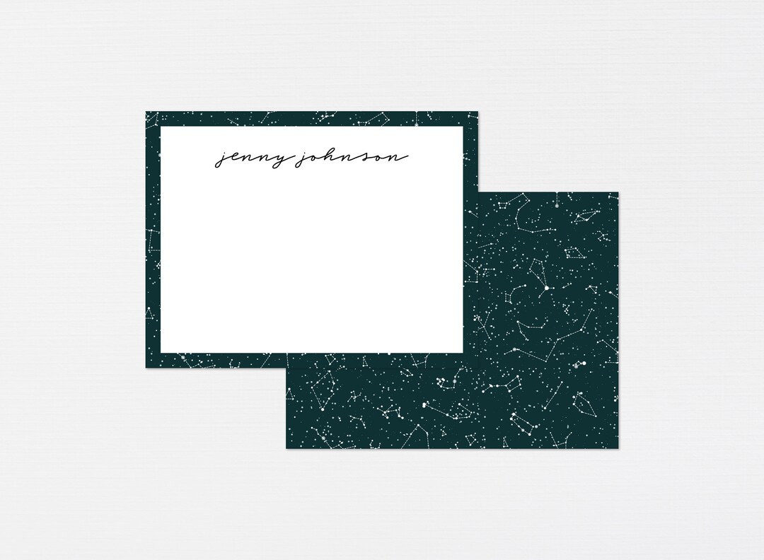 Constellation Stationery Star Monogram Gift Astronomy Custom Notecards ...