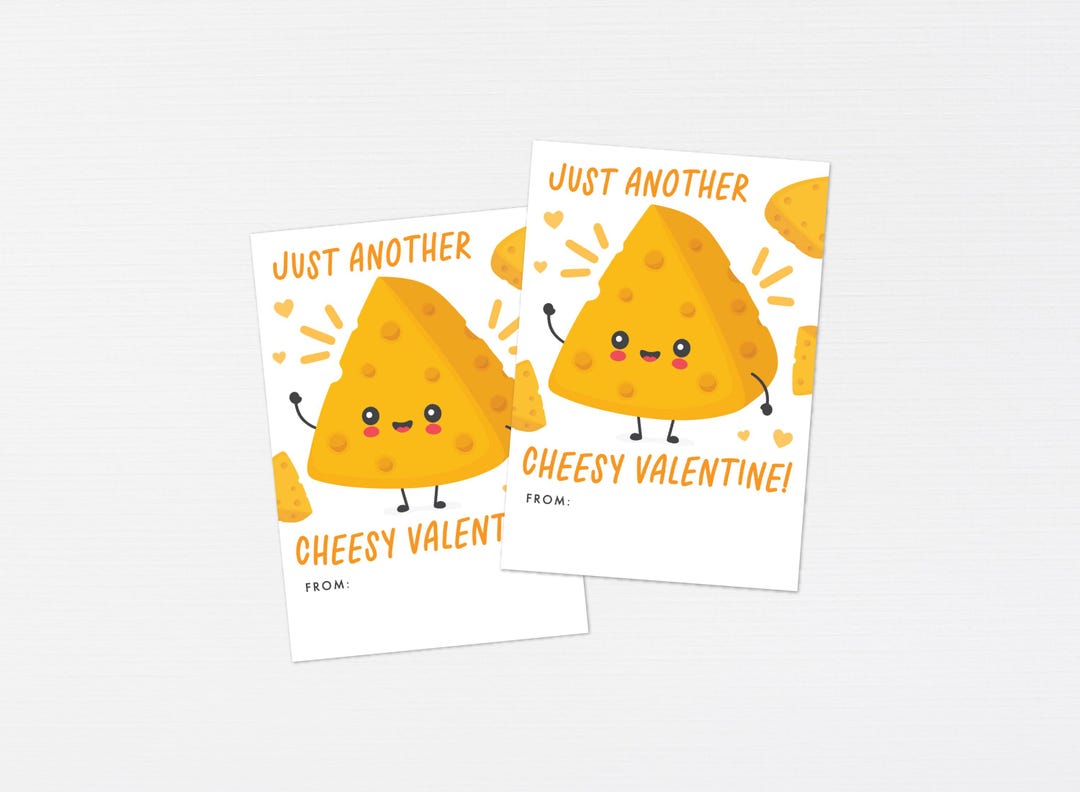 Cheese Valentine Tags · Cheesy Kids Funny Printable Classroom ...