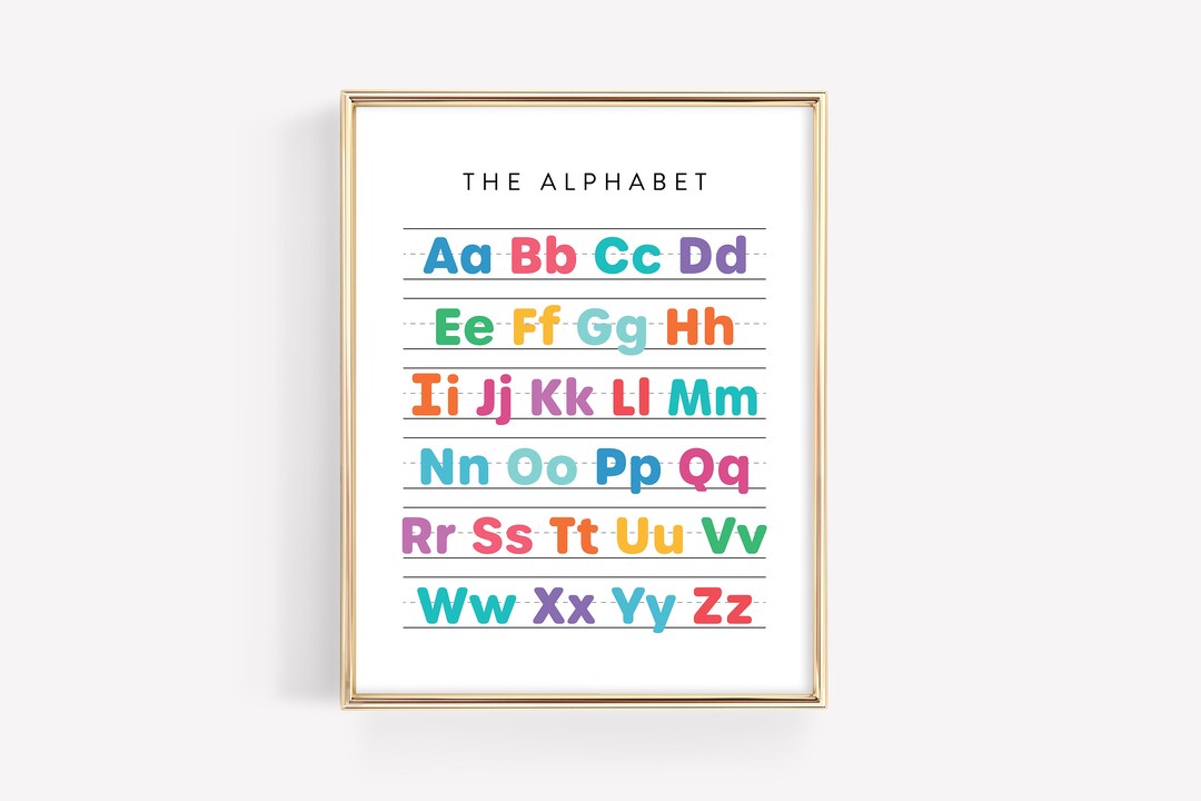 Alphabet Poster · Educational Rainbow ABC Printable · Montessori ...