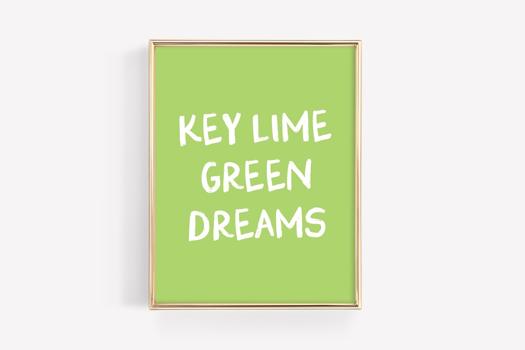Key Lime Green Art Print · Funny Apartment Home Printable · Lime Living ...