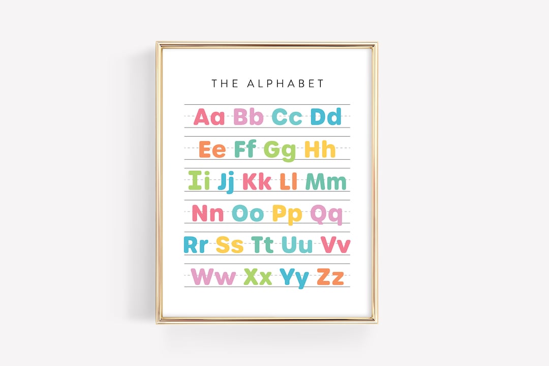 Alphabet Poster · Educational Rainbow ABC Printable · Montessori ...