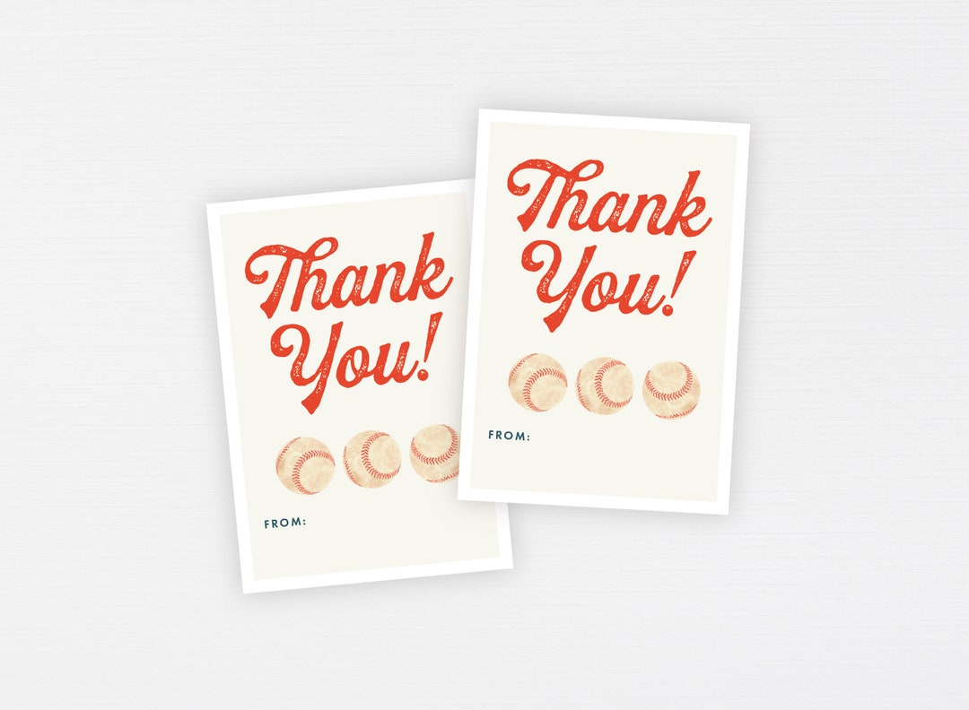 Baseball Thank You Favor Tags Rookie Year Baseball Party Kids Printable ...