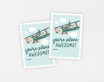 Airplane Valentine Printable - Etsy