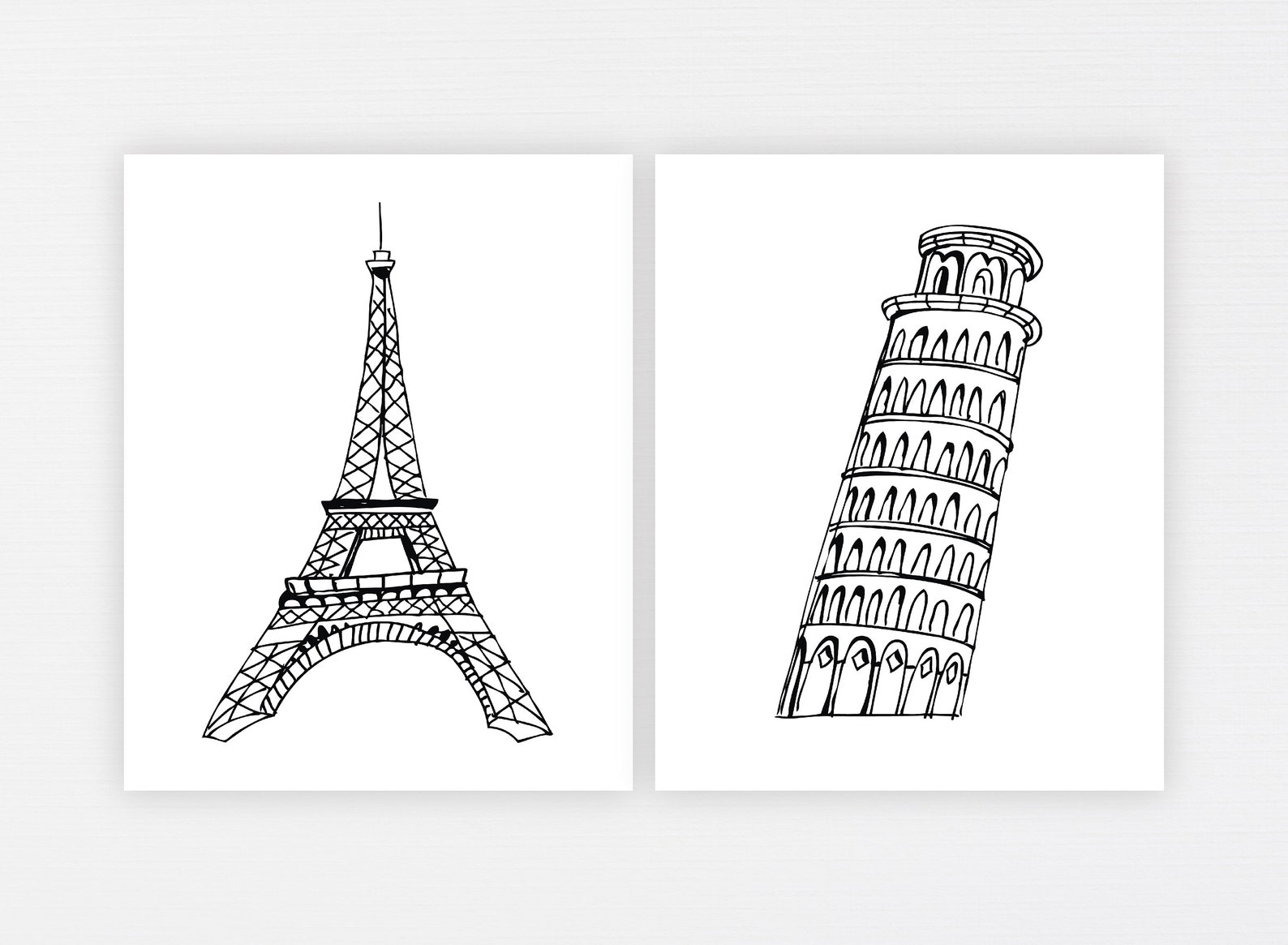 European Landmarks Set of 6 Printable Travel Collage - Etsy