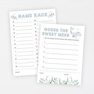 Ocean Baby Shower Games Bundle Set of 11 Under the Sea Printable Party ...