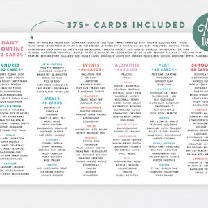 Daily Visual Routine Charts Cards Weekly Daily Chore Bundle Routine ...