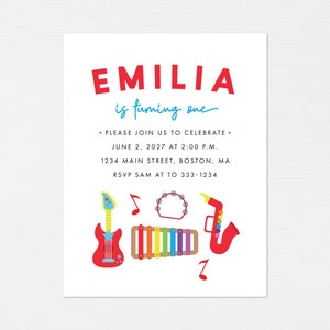 Music Birthday Invitation · Modern Colorful Music Invite · Dance Sing ...