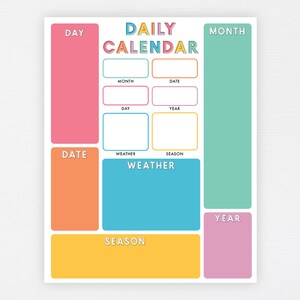 Child Calendar Printable · Montessori Preschool Classroom Educational ...
