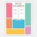 Child Calendar Printable Montessori Preschool Classroom Educational ...