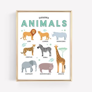 African Safari Animals Education Printable Savanna Homeschool Learning ...