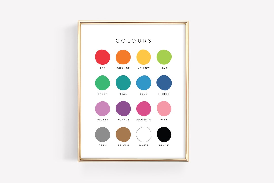 Colours Education Print · the Colours Poster Printable Playroom ...