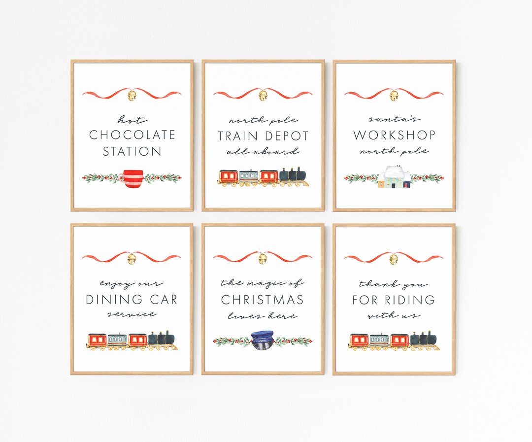 Christmas Train Party Signs · Birthday North Pole · Polar Party ...