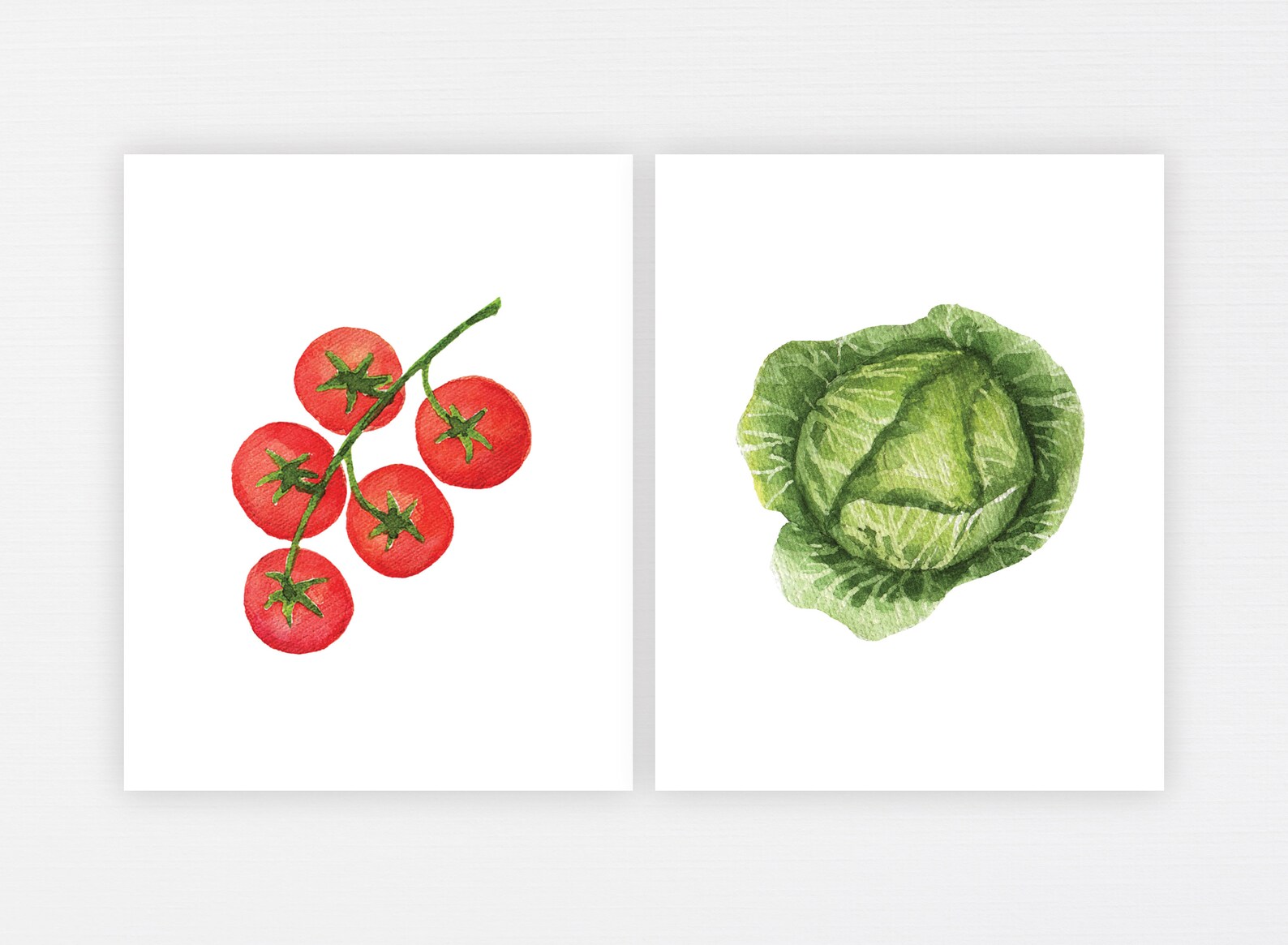 Vegetable Prints Set of 9 Modern Kitchen Decor Veggies | Etsy