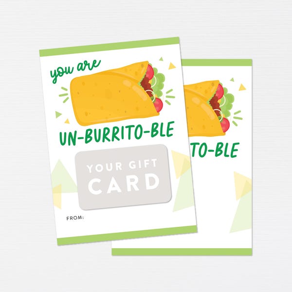Burrito Card - Etsy
