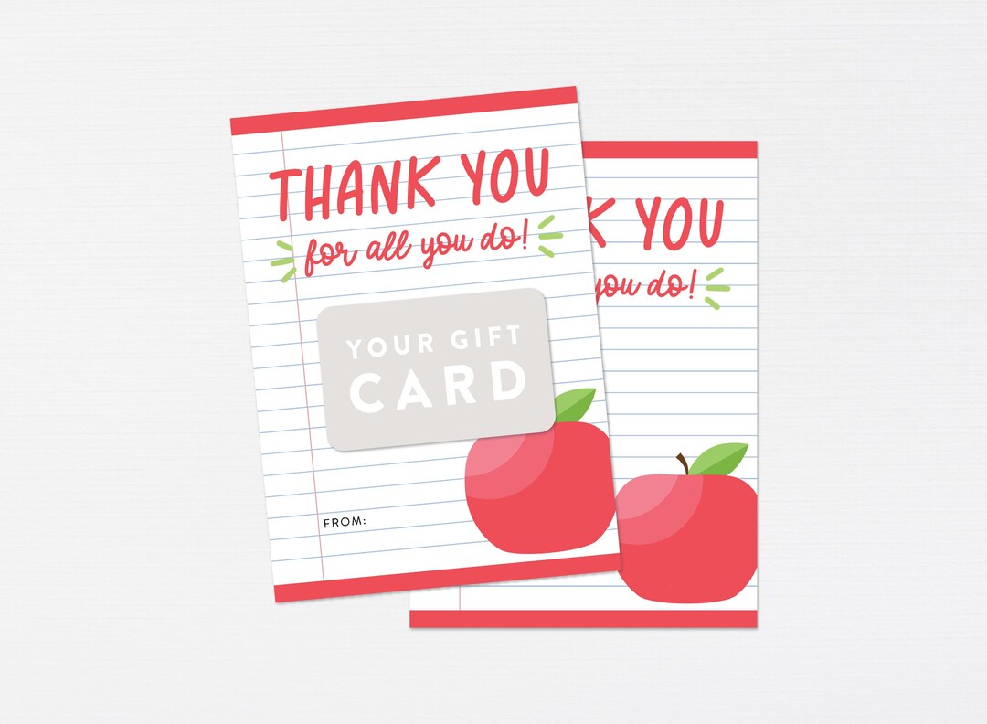 Apple Teacher Gift Card Holder · Teacher Appreciation Week Gift · Gift ...