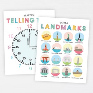 Education Learning Posters · BUNDLE 2 · 8 Print Set Continents ...