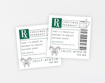 Cookie RX Prescription Label Printable Medical Pharmacy Gift Tag Cookie ...