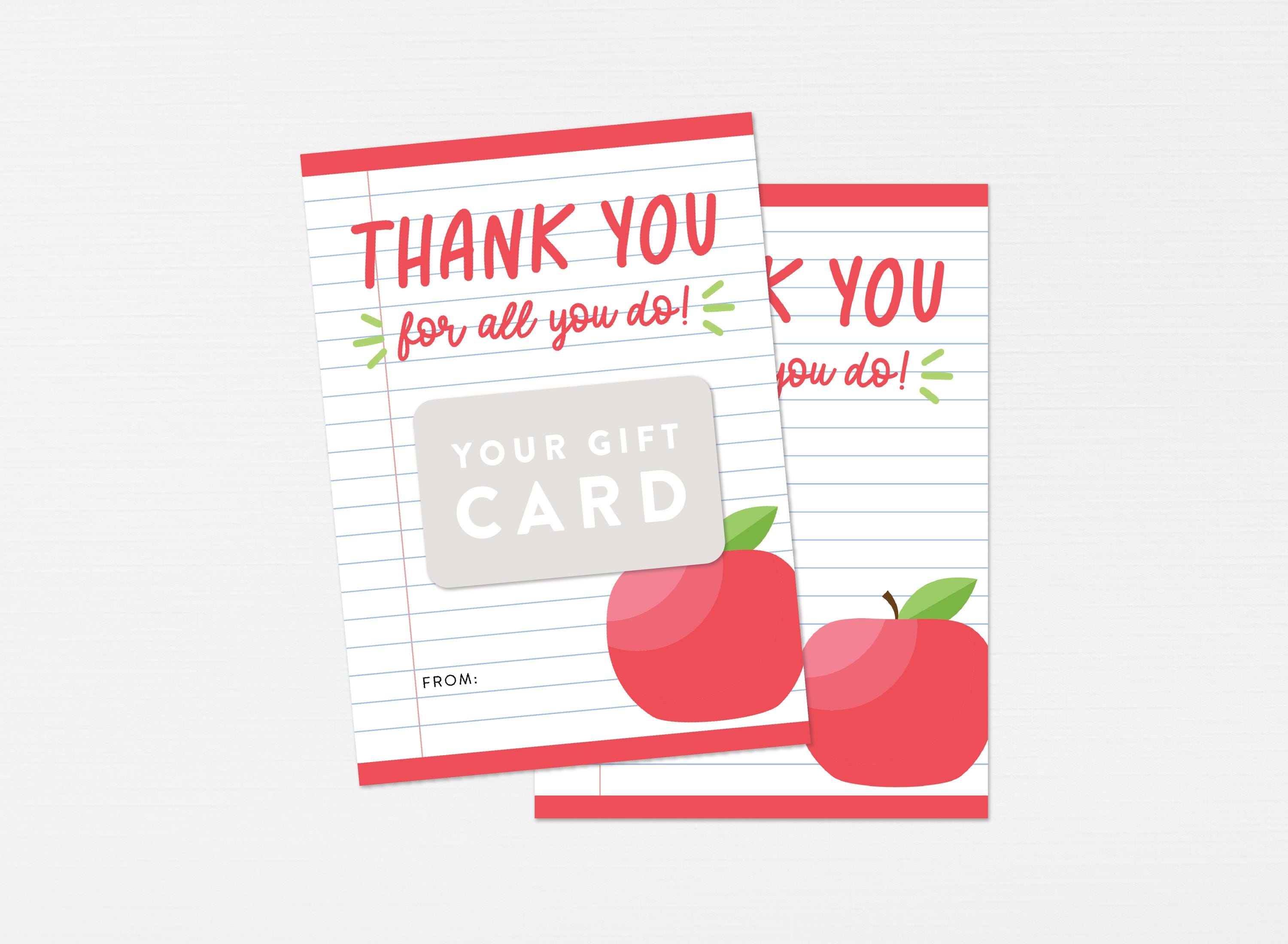 Apple Teacher Gift Card Holder · Teacher Appreciation Week Gift · Gift ...
